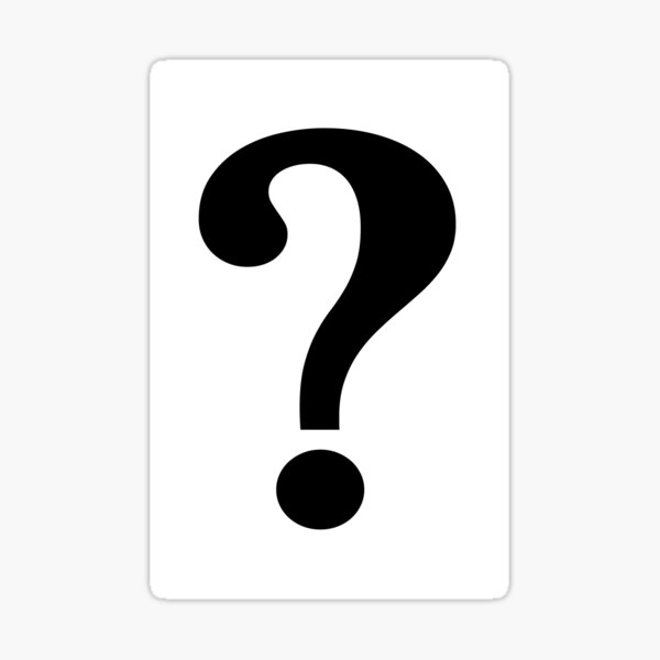 "Question Mark (black)" Sticker by avidfan2000 | Redbubble