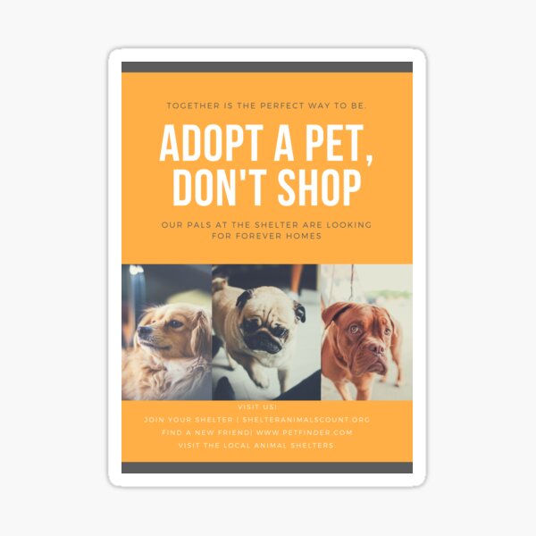 "Pet Shelter - Animal Shelter - Adopt" Sticker for Sale by anonlalo ...