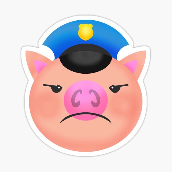 "Cop Pig" Sticker by FlockOfSeagals | Redbubble
