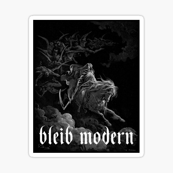 "Bleib Modern, darkwave recording artists" Sticker for Sale by RISE-afh ...