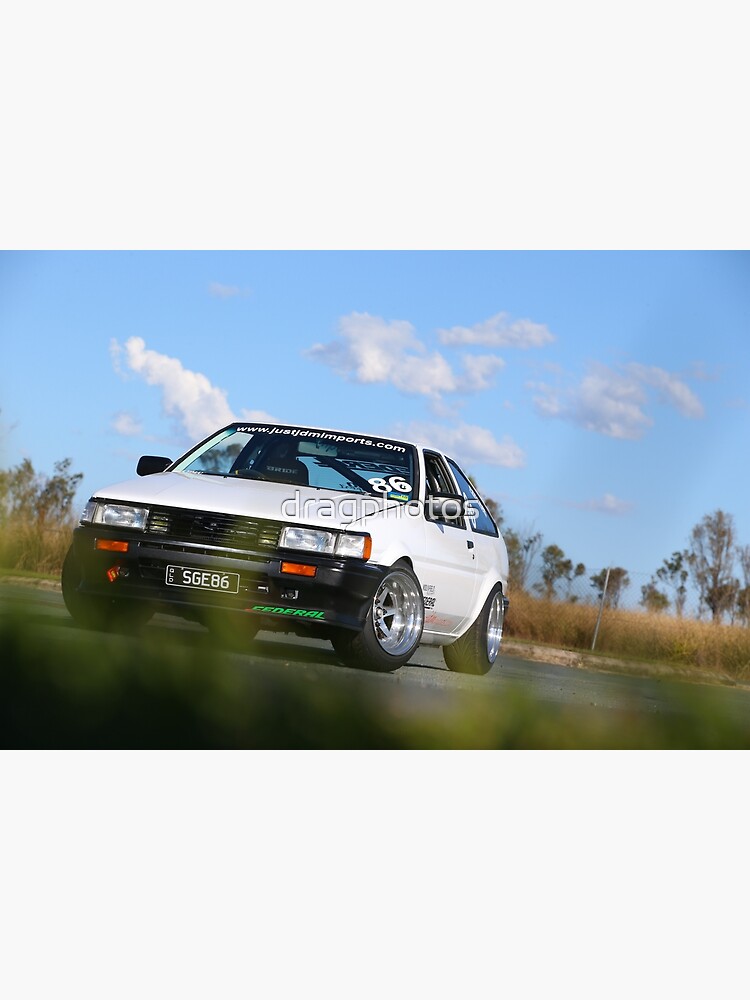 "AE86 Corolla Panda" Poster for Sale by dragphotos | Redbubble