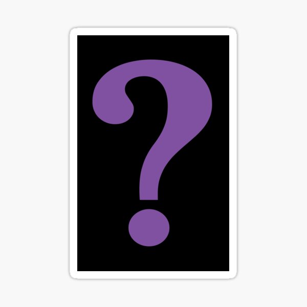 "Question Mark (purple)" Sticker for Sale by avidfan2000 | Redbubble
