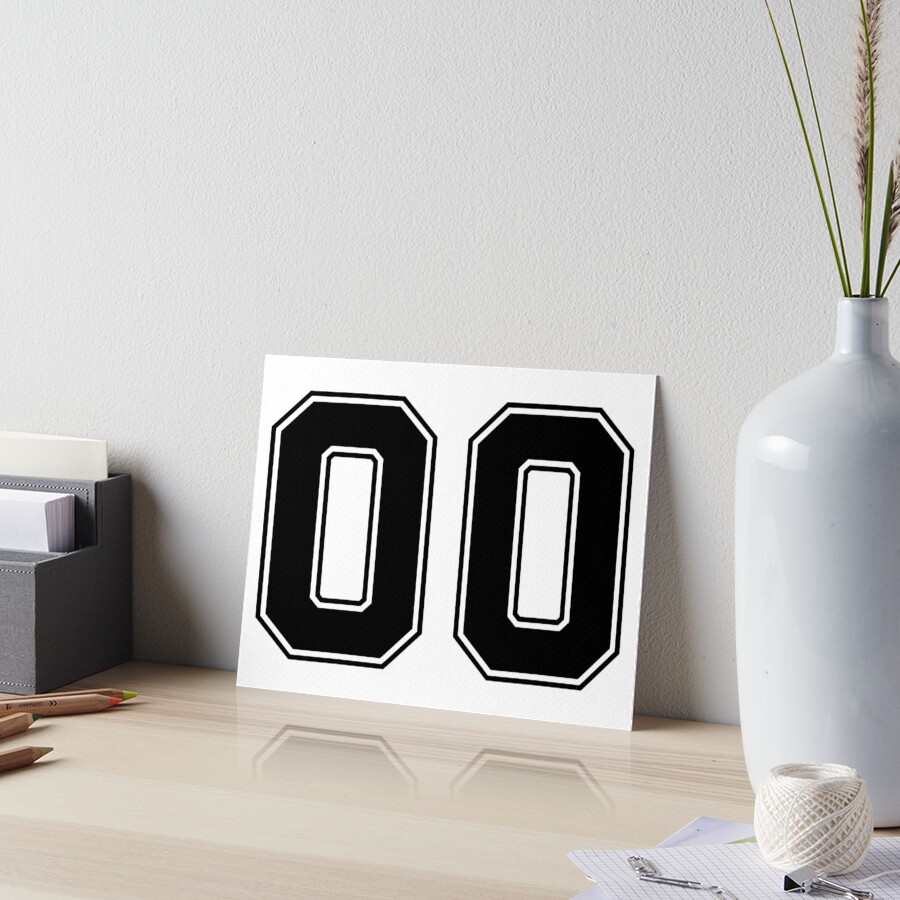 "00, American Football Classic Vintage Sport Jersey Number in black ...