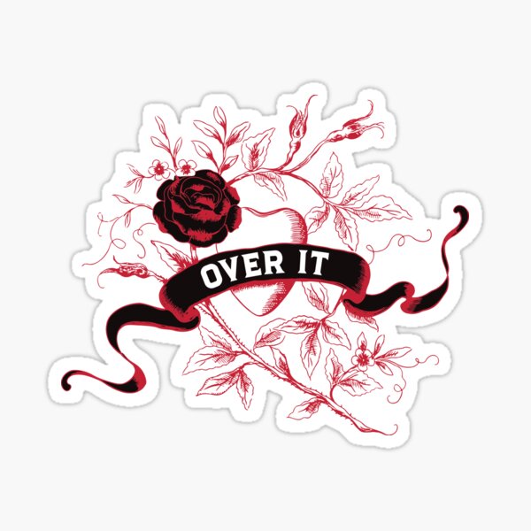 " Over It Funny Meme " Sticker for Sale by AugustDesign | Redbubble