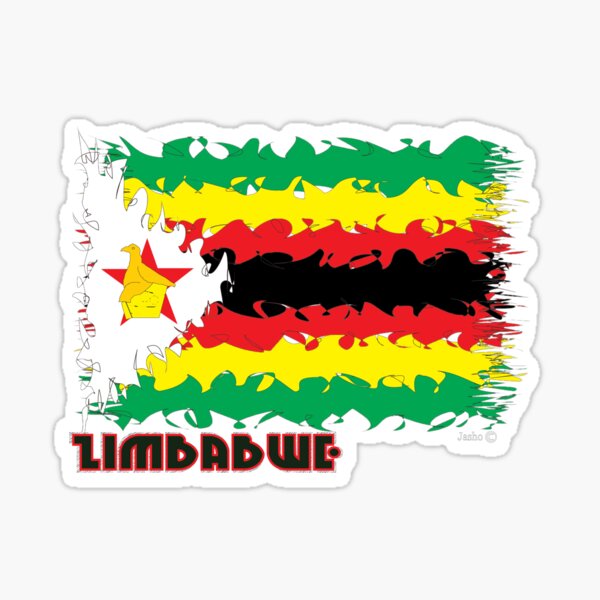 "Zimbabwe flag" Sticker for Sale by Jashowear | Redbubble