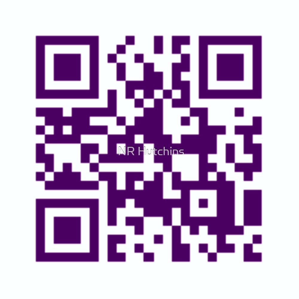 "Mystery QR Code (Purple)" by NR Hutchins | Redbubble