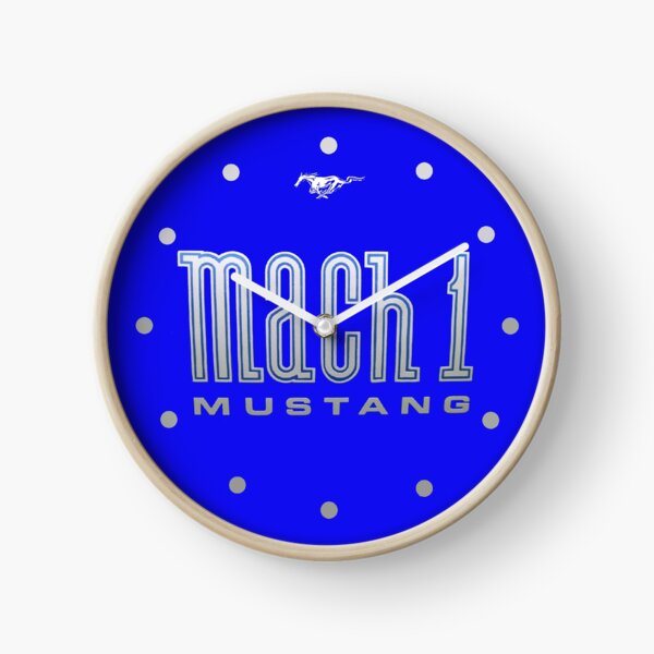 "Mustang Mach 1 Clock" Clock for Sale by Retrostickersnz | Redbubble