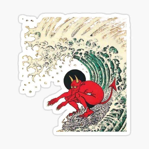 "Oni Surfer" Sticker for Sale by AylaTivoli | Redbubble