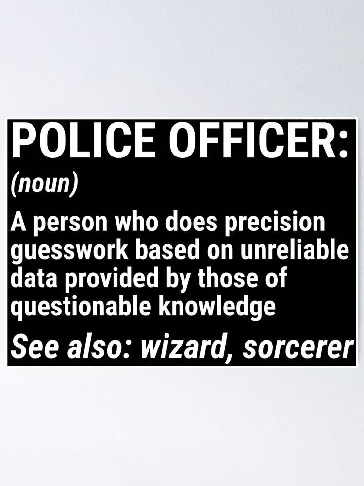 "Funny Police Officer Definition T-shirt" Poster for Sale by zcecmza ...