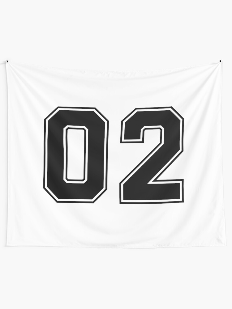 "02 American Football Classic Vintage Sport Jersey Number in black ...