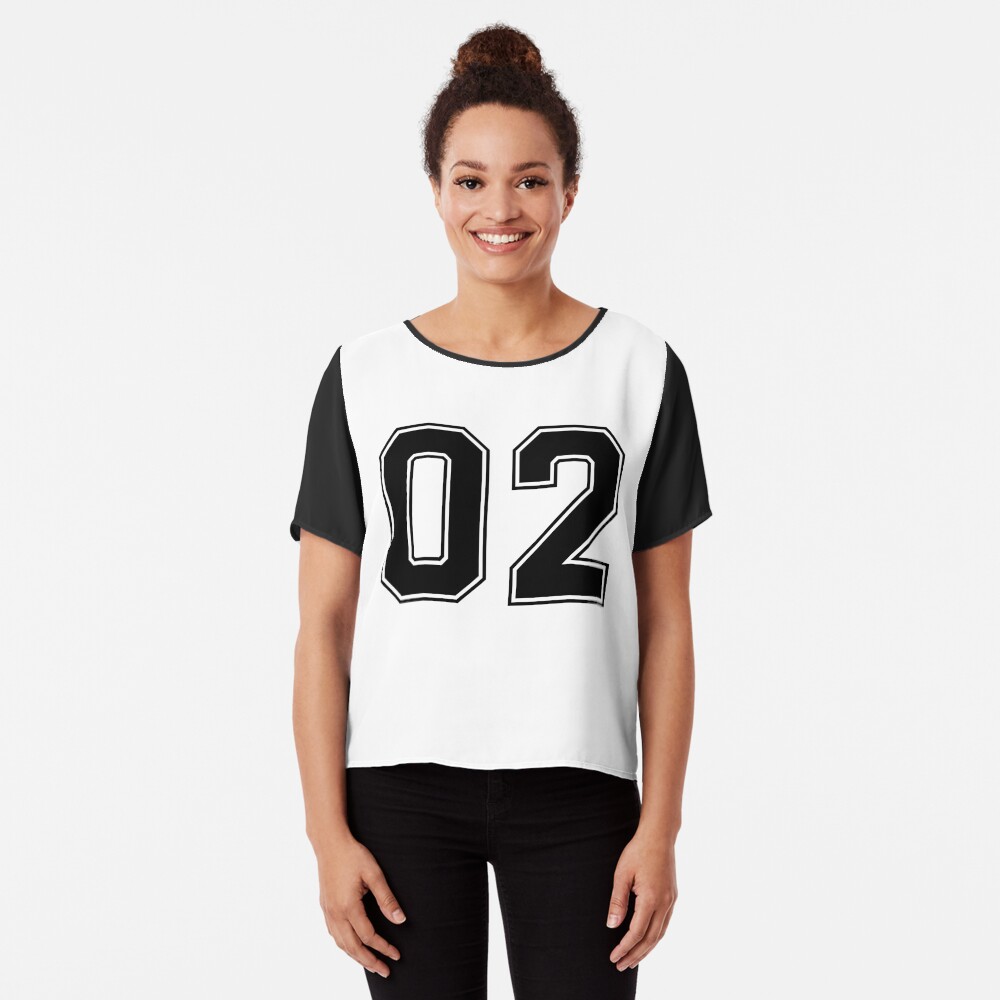 "02 American Football Classic Vintage Sport Jersey Number in black ...