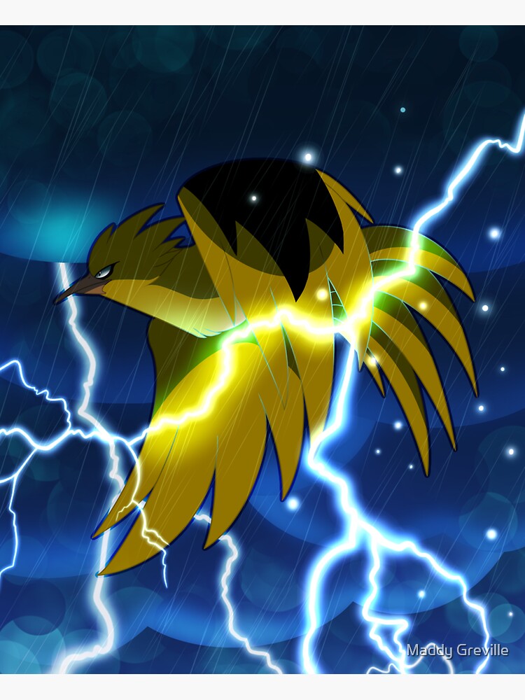 "Zapdos" Sticker for Sale by FrittertheFolf | Redbubble