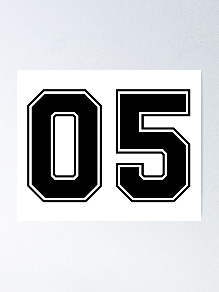 "05 American Football Classic Vintage Sport Jersey Number in black ...