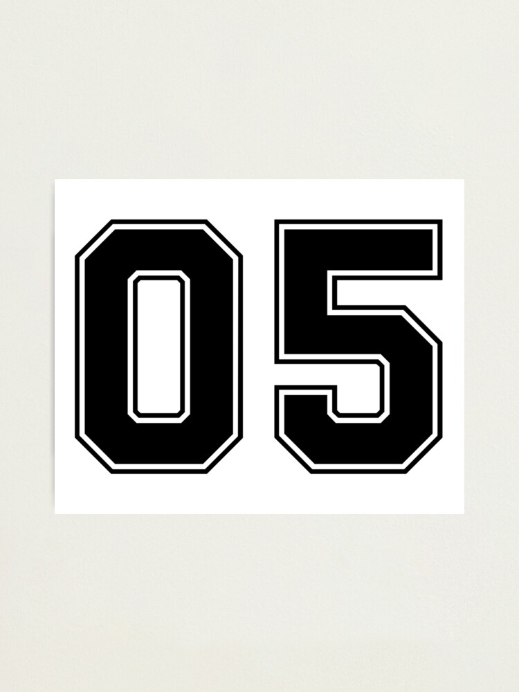 "05 American Football Classic Vintage Sport Jersey Number in black ...