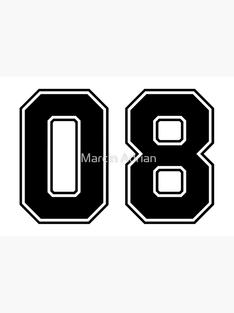 Carnet cartonné « 08 Numéro de maillot sport vintage de football ...