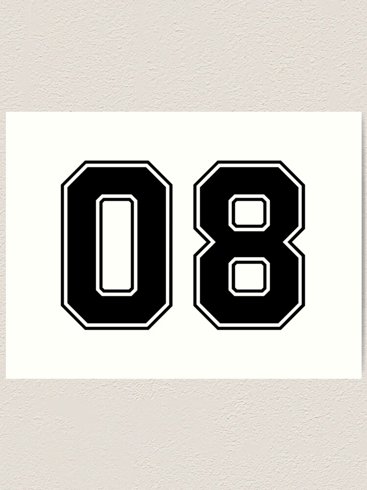 "08 American Football Classic Vintage Sport Jersey Number in black ...