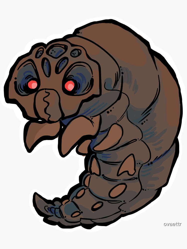 "Cute Kaiju: Mothra (Caterpillar Form)" Sticker by ovaettr | Redbubble