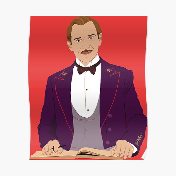 "The Grand Budapest Hotel - M. Gustave" Poster by etillustrator | Redbubble