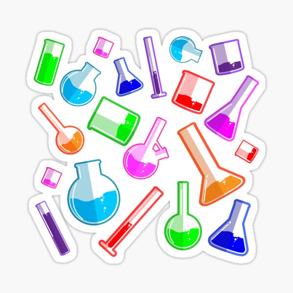 "Colorful Science Pattern" Sticker by jcweaverart | Redbubble