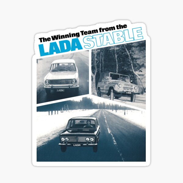 "LADA" Sticker for Sale by ThrowbackMotors | Redbubble
