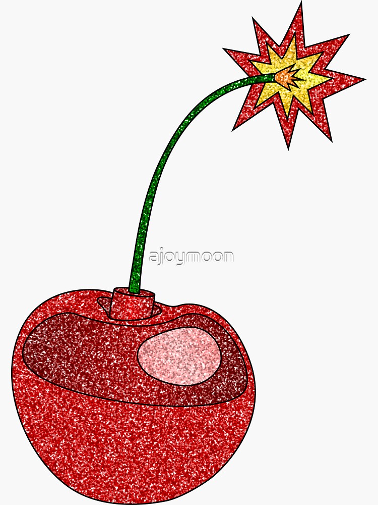 "Glitter Cherry Bomb" Sticker for Sale by ajoymoon | Redbubble