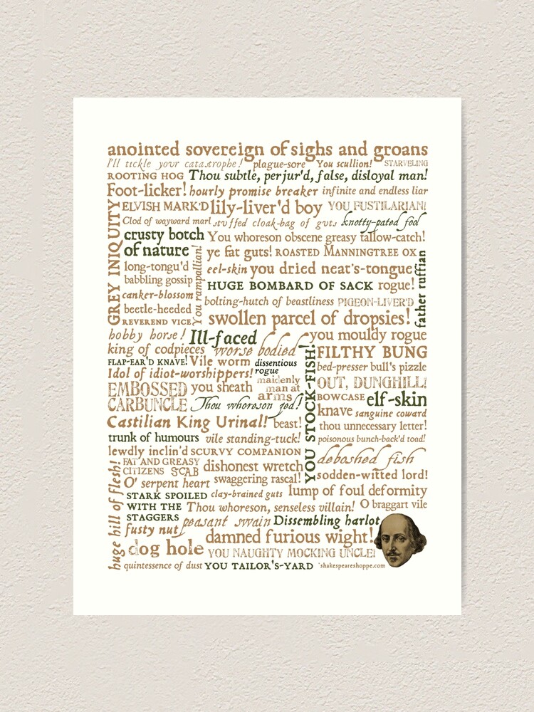 "Shakespeare's Insults Collection - Revised Edition (by incognita)" Art ...