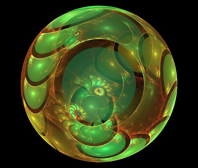 "Nautilus fractal sphere" by Leoni Mullett | Redbubble