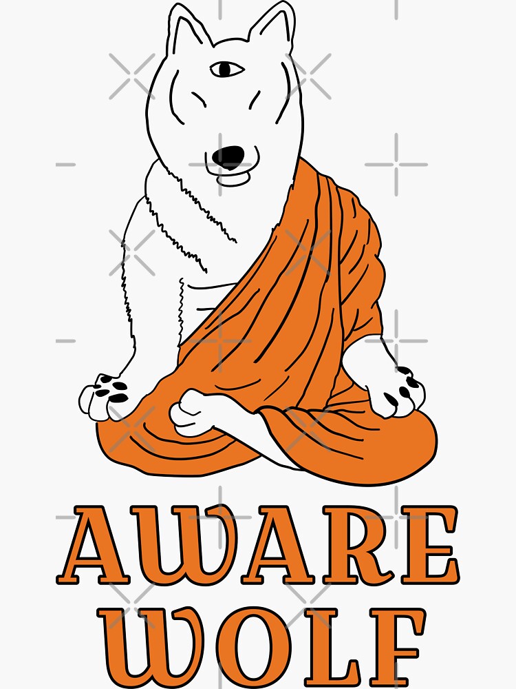 "Werewolf Yoga Aware Wolf" Sticker for Sale by hadicazvysavaca | Redbubble