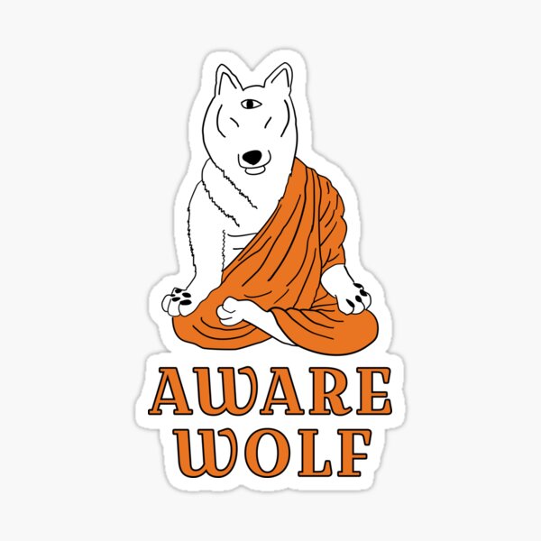 "Werewolf Yoga Aware Wolf" Sticker for Sale by hadicazvysavaca | Redbubble