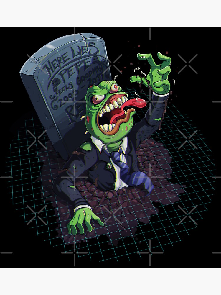 "Zombie Pepe the frog - Death of Pepe" Sticker for Sale by orinemaster ...