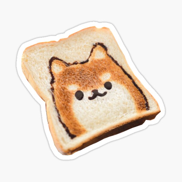 "Cute Shiba slice of bread dog" Sticker by Standard-Art | Redbubble