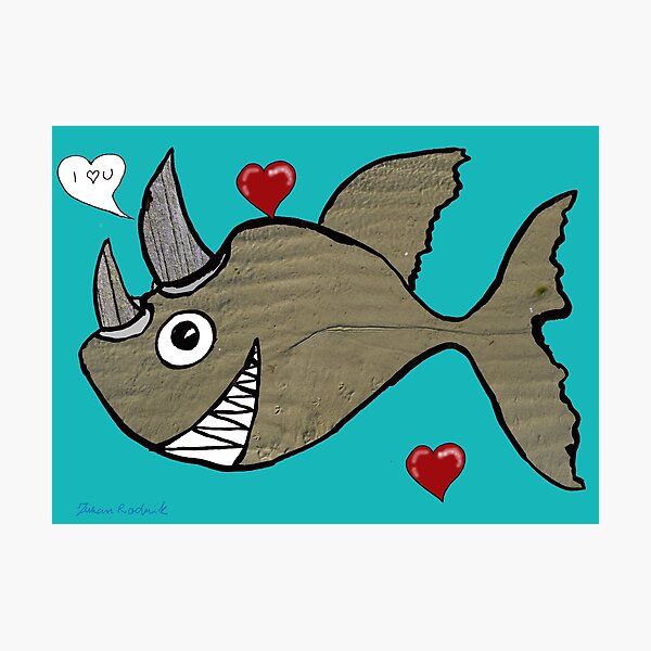 "Rhino Fish Valentine " Photographic Print by juhanrodrik | Redbubble