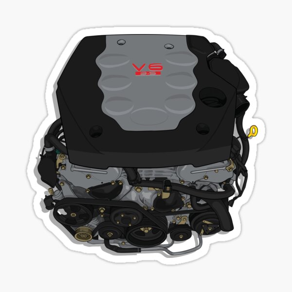 "VQ35 Engine sticker (350z G35)" Sticker for Sale by ArtyMotive | Redbubble