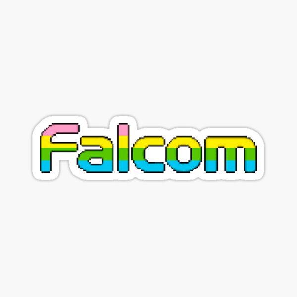 "Falcom (日本ファルコム) Pixel Logo" Sticker for Sale by RubenCRM | Redbubble