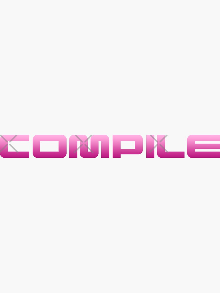 "Compile (コンパイル) Logo" Sticker by RubenCRM | Redbubble