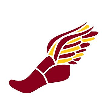 "Maroon and Gold Winged Track Foot" Sticker for Sale by Maddie ...