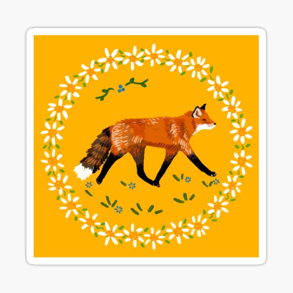"Little Fox" Sticker for Sale by Runny-Honey | Redbubble