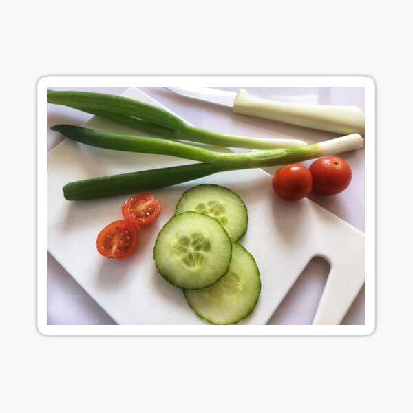 "Decorative salad on Chopping Board" Sticker by SankofaAse | Redbubble