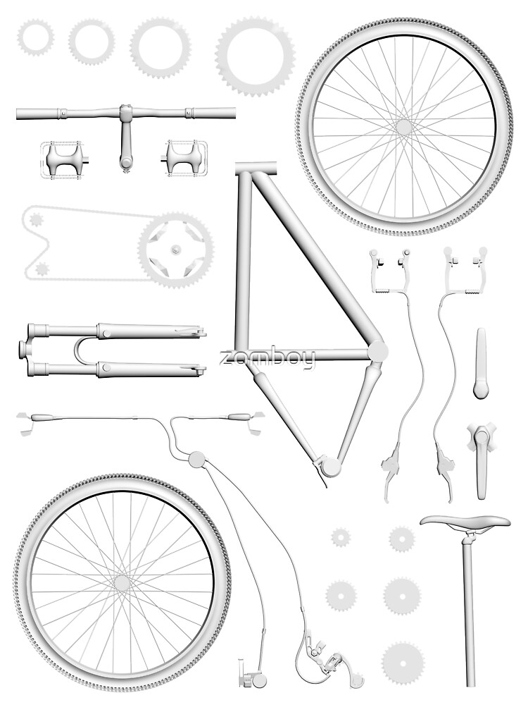 "Bike Exploded" Kids T-Shirt for Sale by zomboy | Redbubble