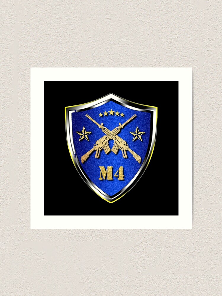 "M4 Cross Guns Logo" Art Print for Sale by FantasySkyArt | Redbubble