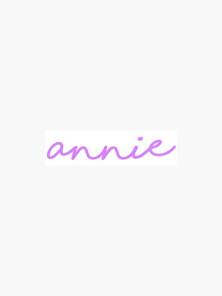 "annie name sticker" Sticker for Sale by mawdisuhn | Redbubble