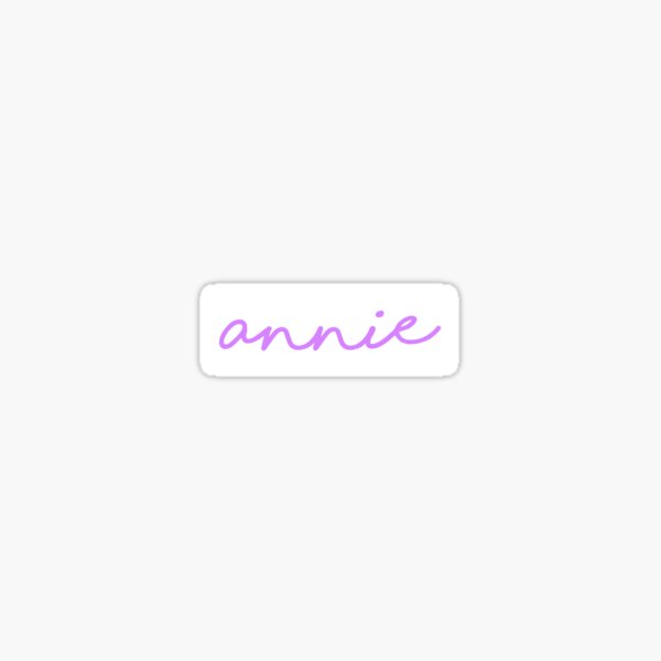 "annie name sticker" Sticker for Sale by mawdisuhn | Redbubble