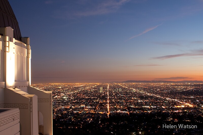 "Sunset from Griffith Observatory. " by Helen Watson | Redbubble