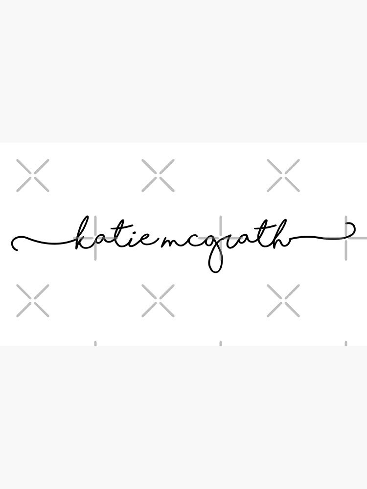 "Katie McGrath in cursive" Poster for Sale by brenda-lee | Redbubble
