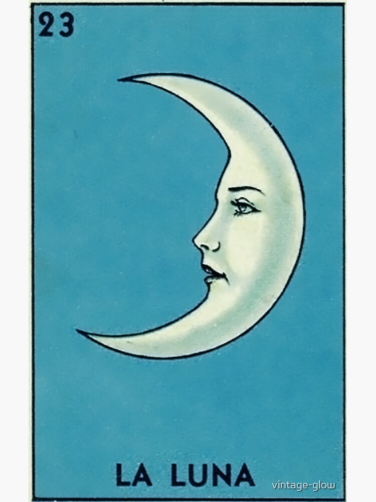 "La Luna" Sticker for Sale by vintage-glow | Redbubble