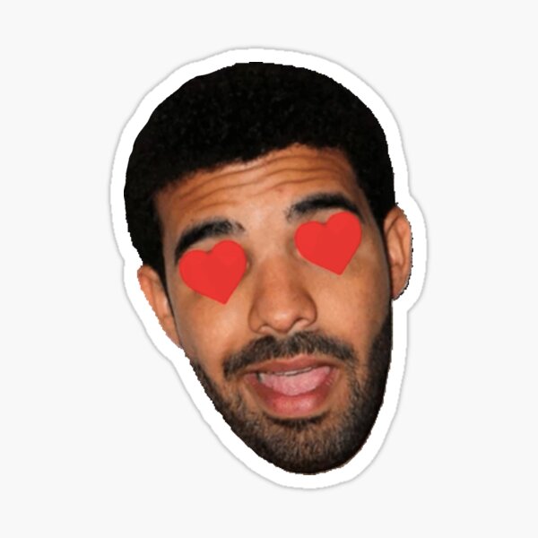 "drake heart eye sticker" Sticker by juliasacks | Redbubble