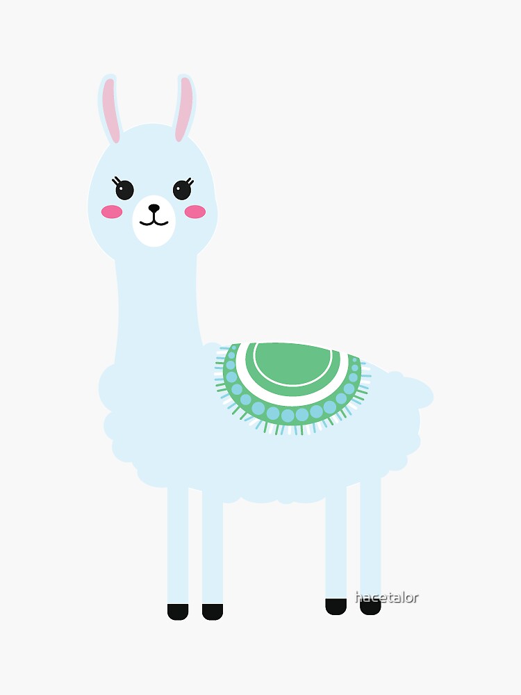 "blue llama" Sticker for Sale by hacetalor | Redbubble