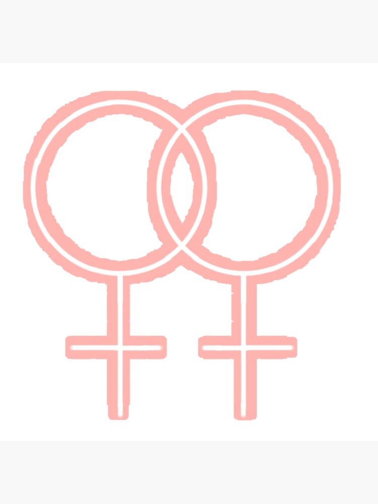 "Peach Pastel WLW Lesbian Symbol" Poster by voteartnotwar | Redbubble