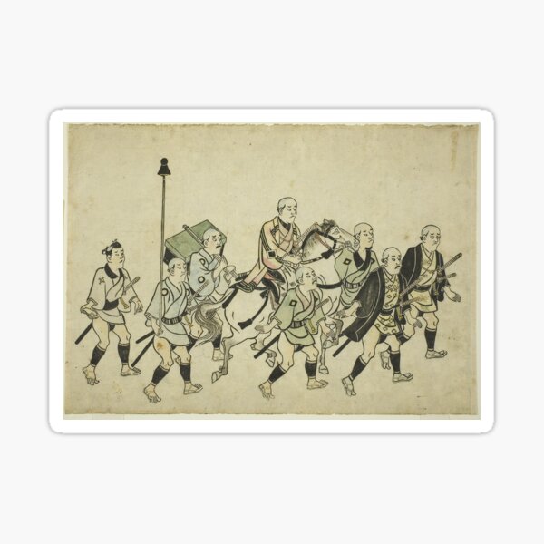 "Procession of a Daimyo" Sticker for Sale by woodblockmuseum | Redbubble