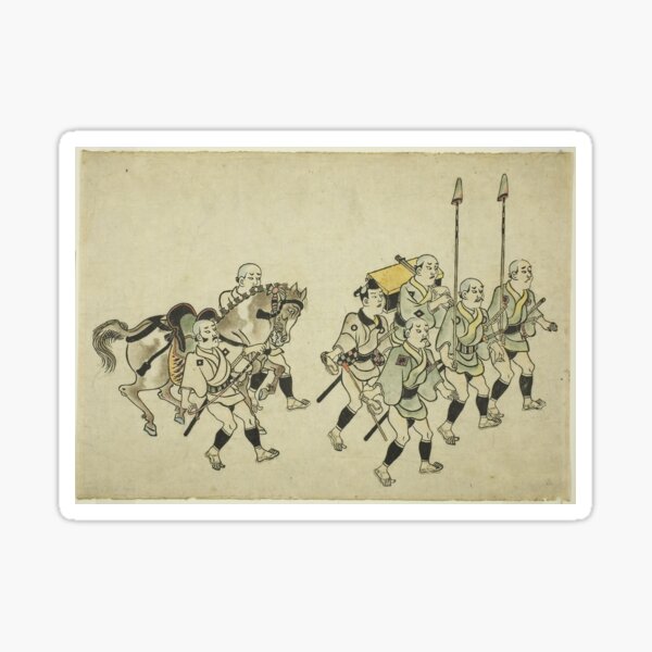 "Procession of a Daimyo" Sticker by woodblockmuseum | Redbubble